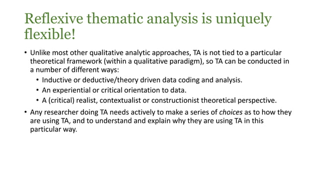 Braun, Clarke & Hayfield Thematic Analysis Part 2 | PPTX | Education