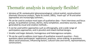 Braun, Clarke & Hayfield Thematic Analysis Part 2 | PPTX