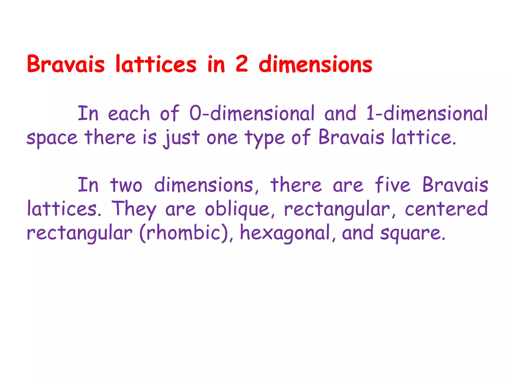 Bravais lattices | PPT