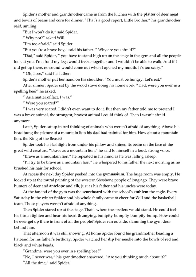 Brave as a mountain lion text | DOC