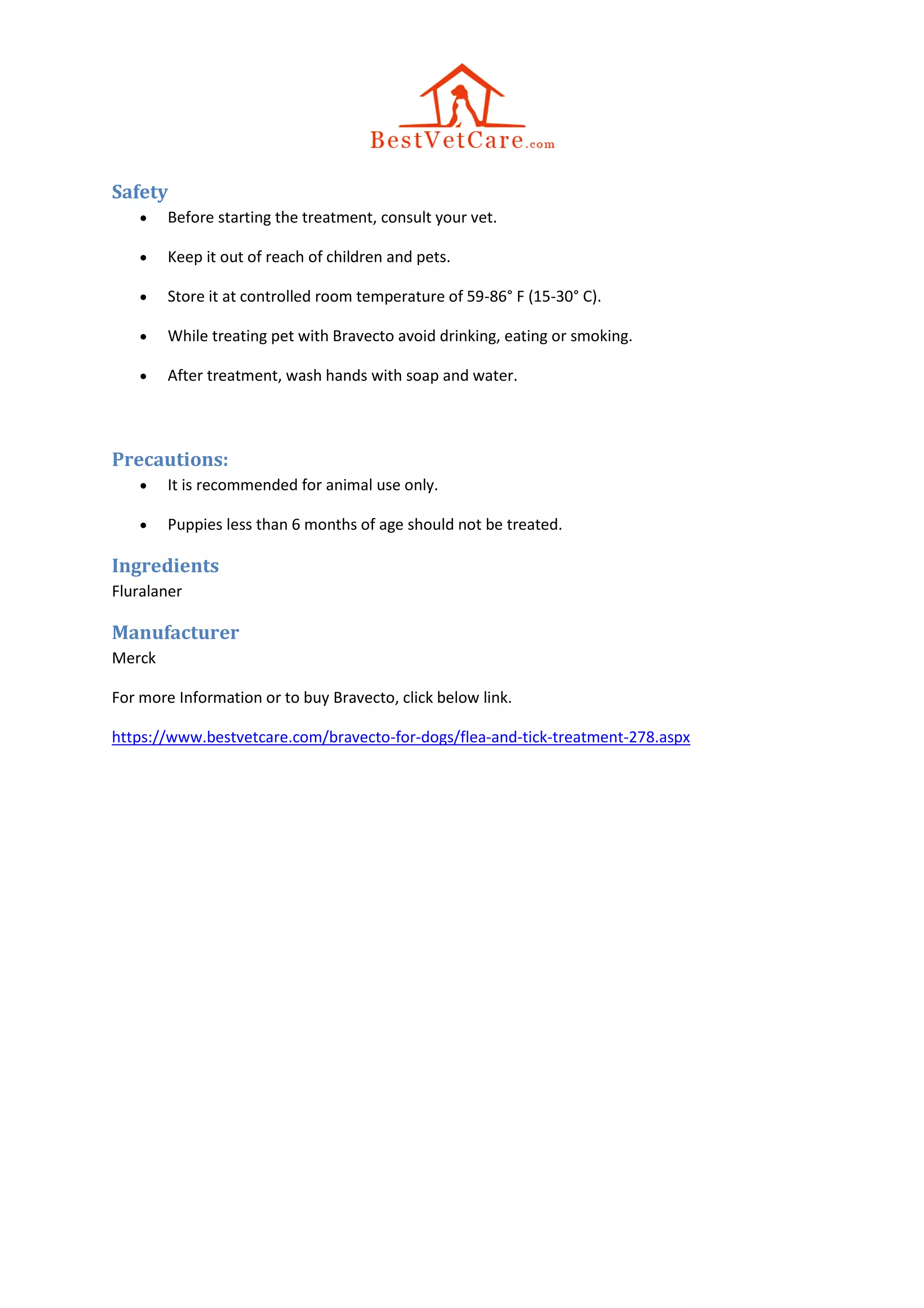 Bravecto for dogs | PDF