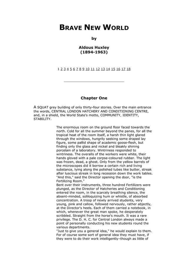 Brave new world | PDF