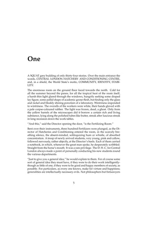 Hatchery And Conditioning In Brave New World