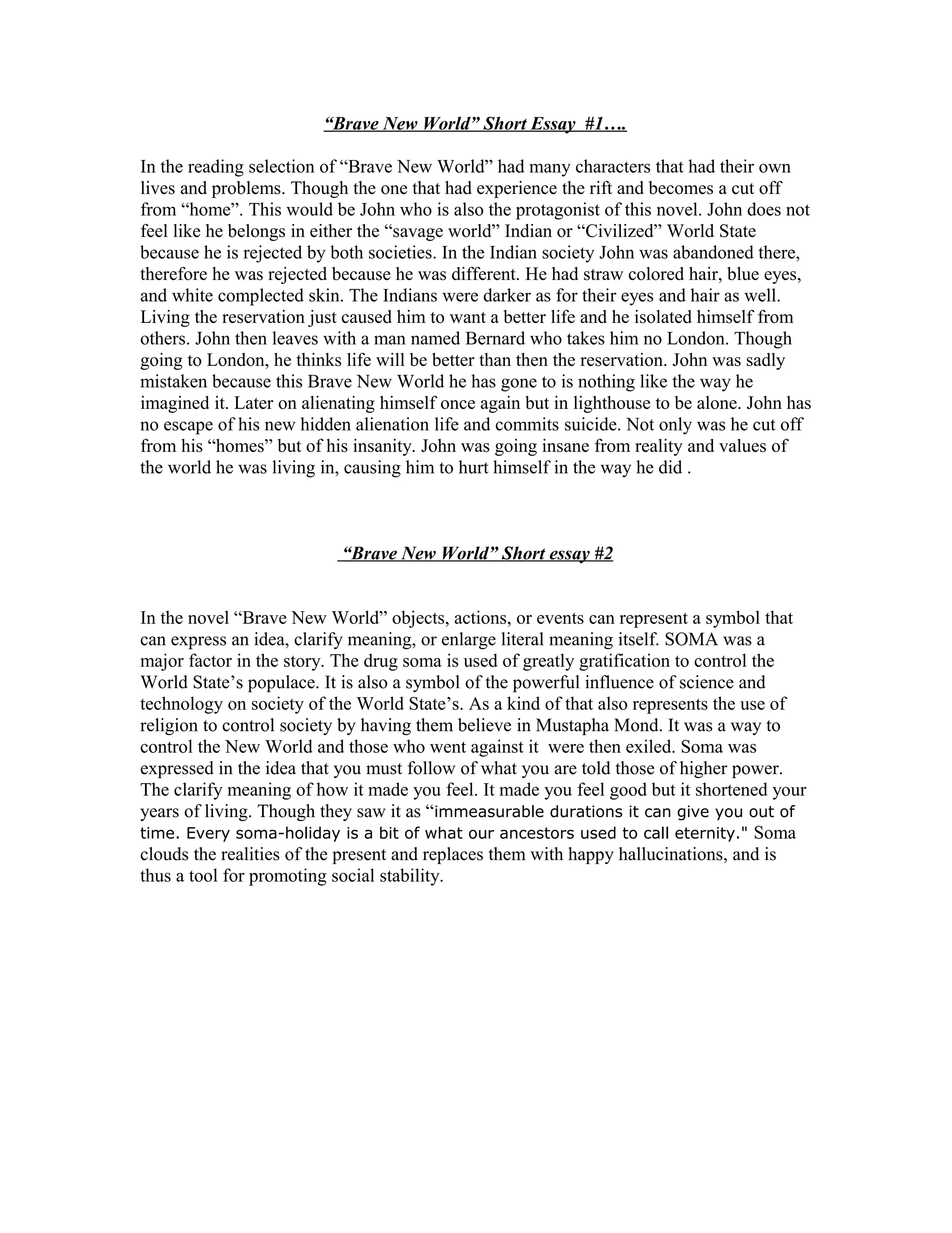 Brave new world | PDF