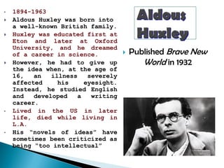 Brave new world prereading ppt | PDF | Genetics | Science