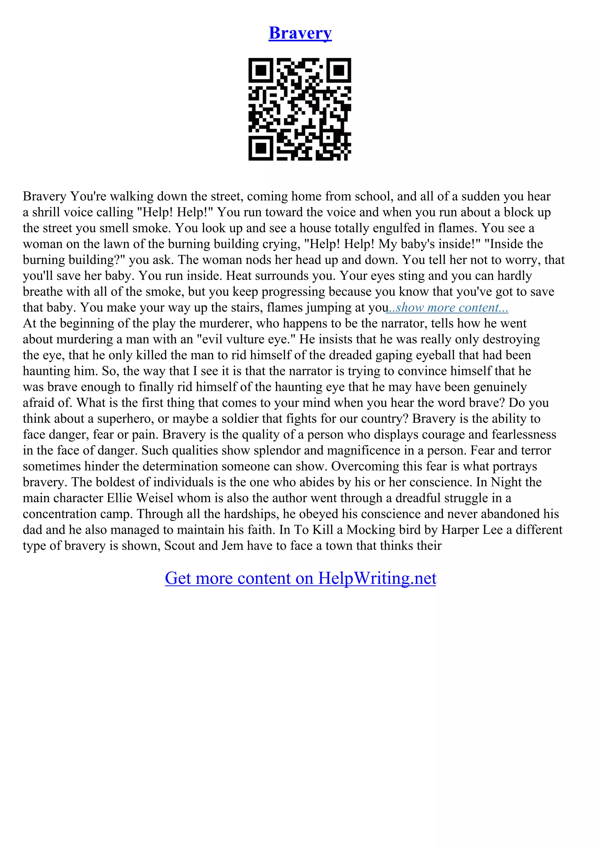 Bravery Essay | PDF