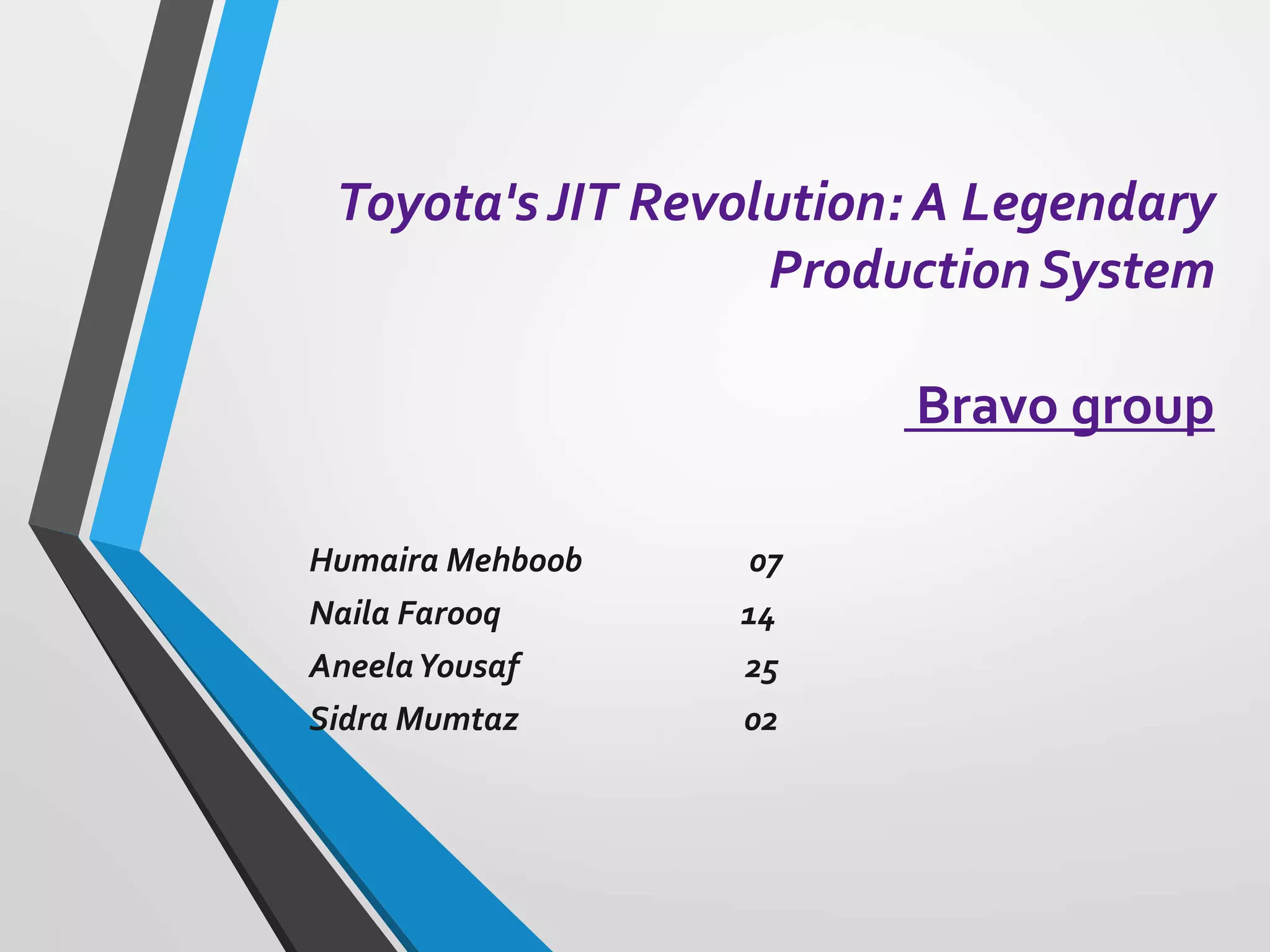 JIT case study of Toyota | PPTX