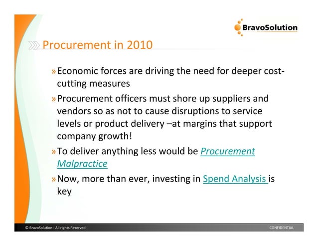 Bravo Solution Spend Slide Share Pm | PPT