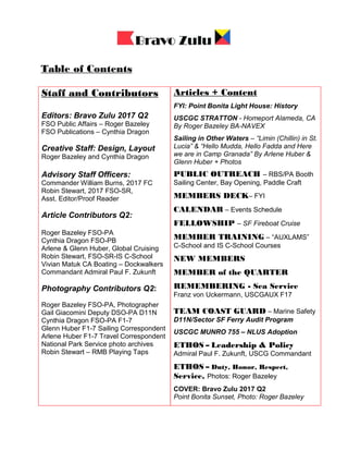 BRAVO ZULU 2017 Q2 USCGAUX NewsMAG - Roger Bazeley USCG-AUX | PDF