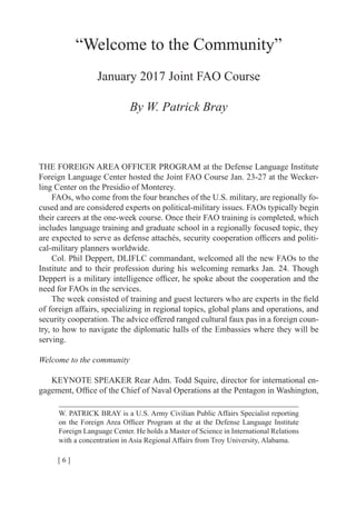 Bray foreign affairs portfolio | PDF