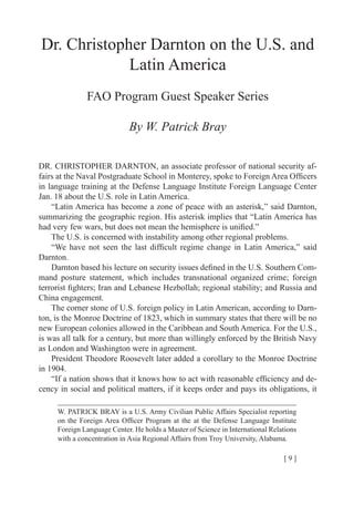 Bray foreign affairs portfolio | PDF