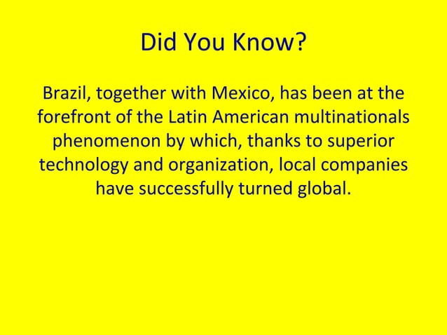 Consumer Behavior in Brazil | PPT