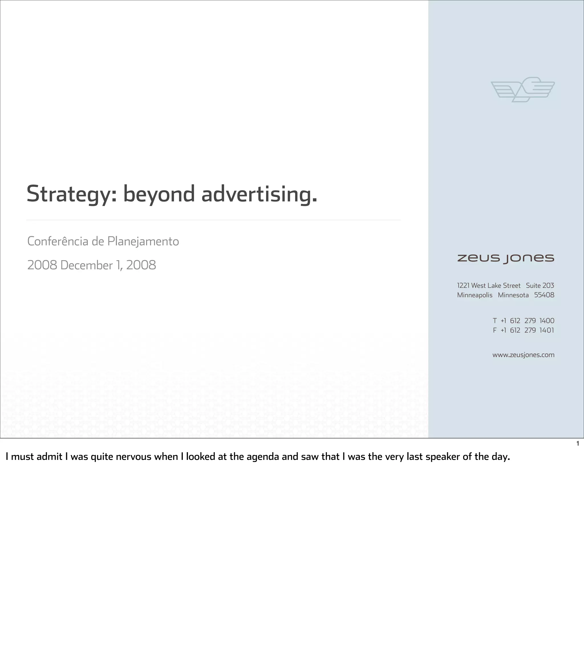 Strategy: beyond advertising | PDF