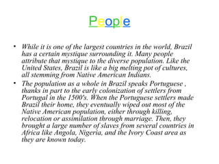 Brazil By Jenna And Stuart | PPT