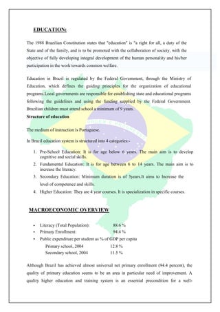 Brazil country analysis report | PDF