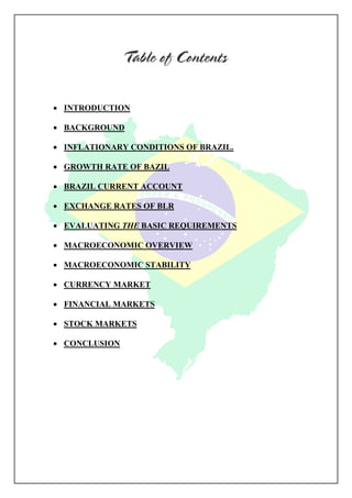 Brazil country analysis report | PDF