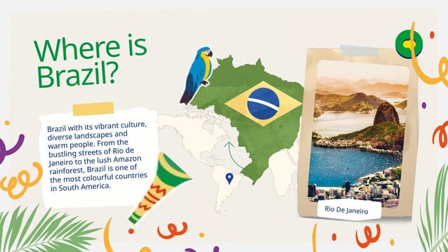 _Brazil Country Introduction Presentation in Green and Yellow ...