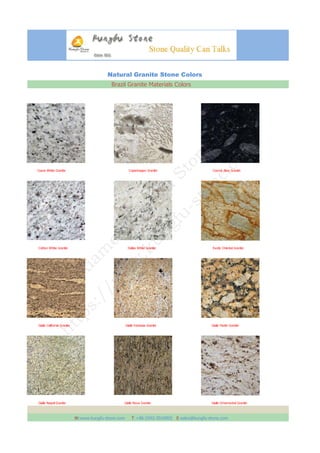Brazil granite stone colors catalog from KUNGFU STONE | PDF