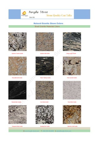 Brazil granite stone colors catalog from KUNGFU STONE | PDF