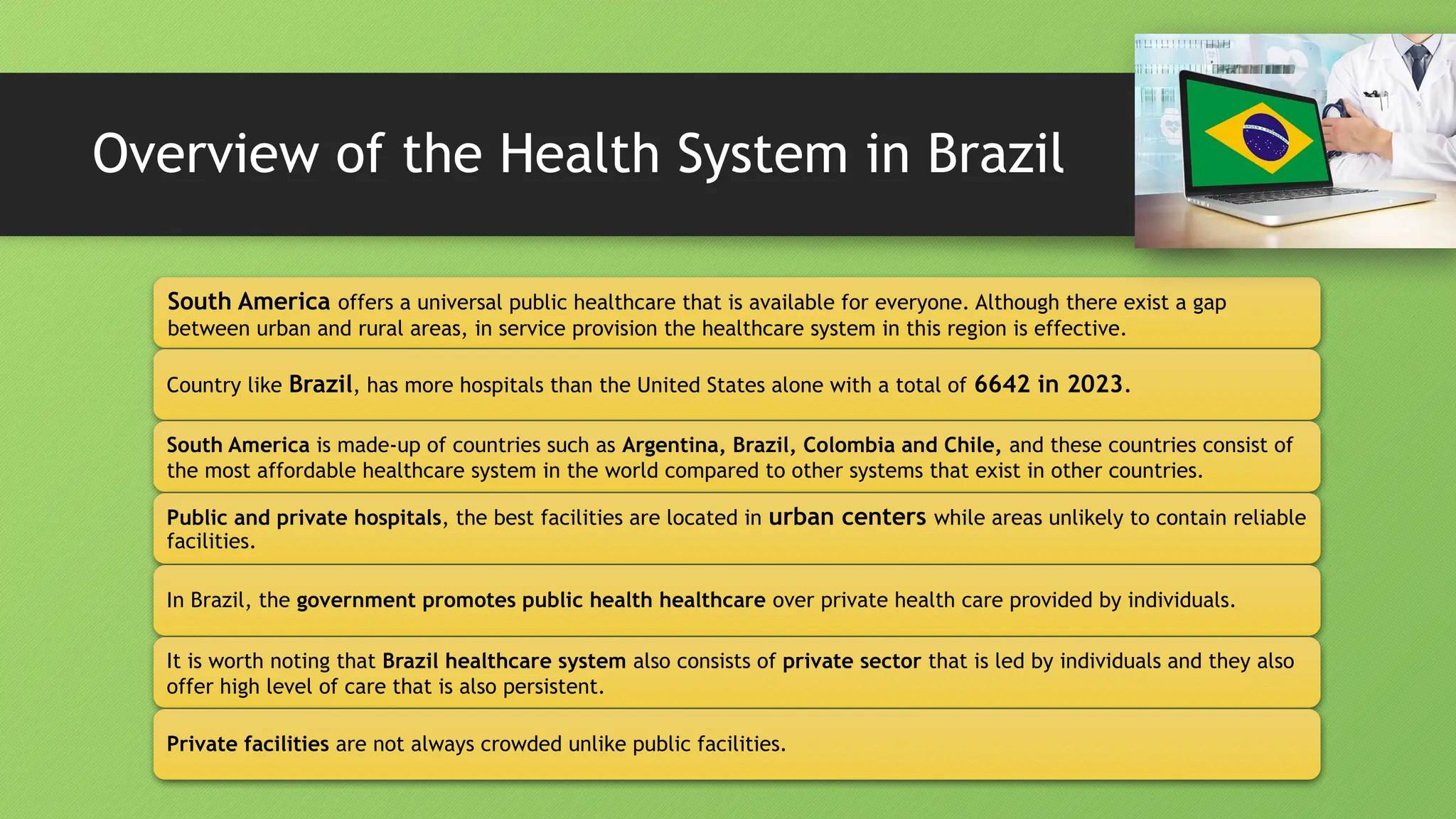 BRAZIL HEALTH SYSTEM powerpoint to showcase | PPTX