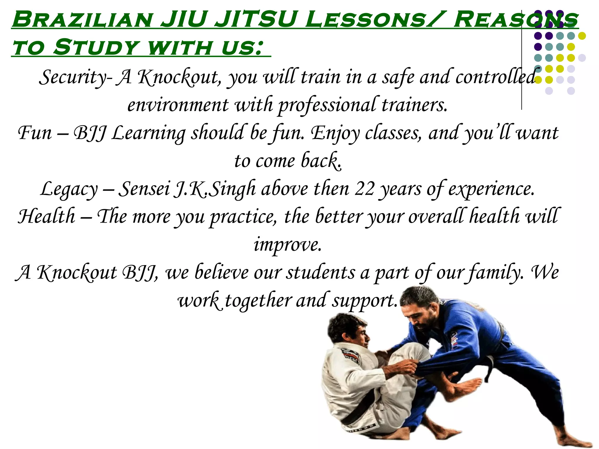Brazilian jiu jitsu classes training coaching in Delhi India | PPT