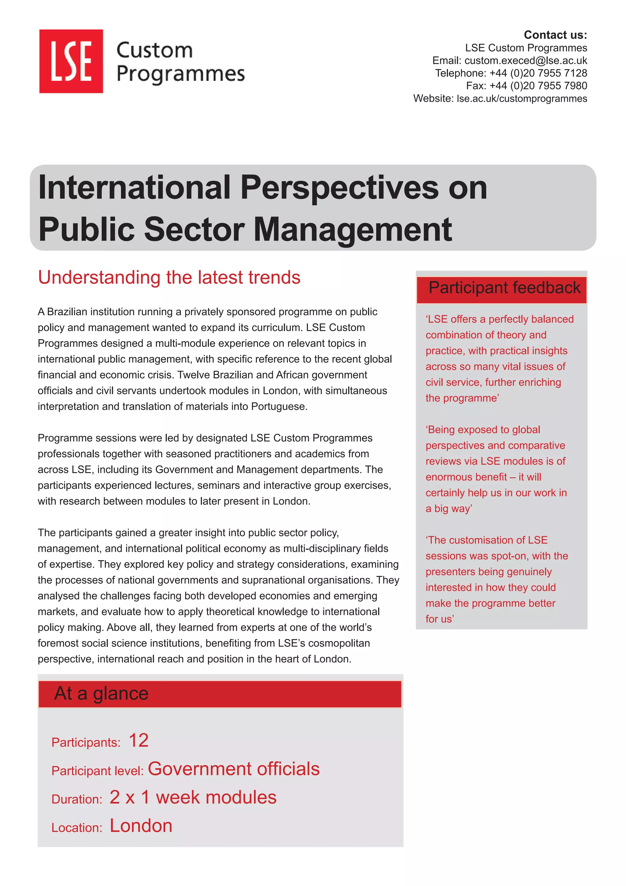 International Perspectives on Public Sector Management | PDF