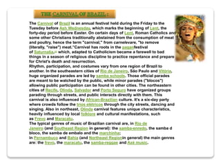 Brazilian carnival | PPTX