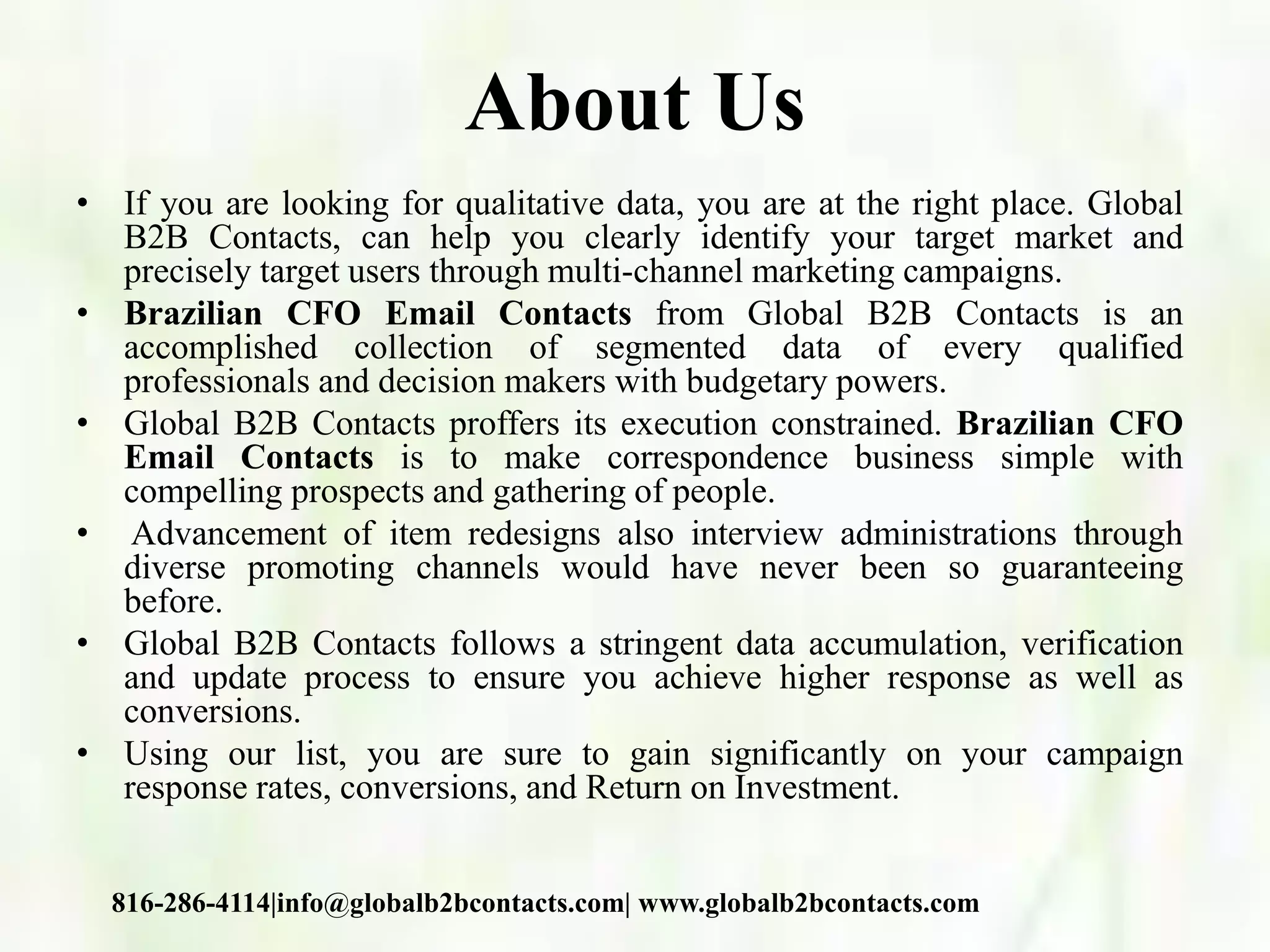 Brazilian cfo email contacts | PPT | Free Download