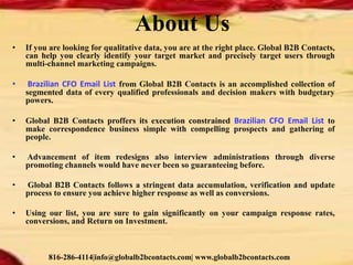 Brazilian cfo email list | PPTX