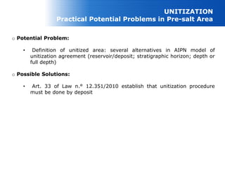 Brazilian pre salt unitization | PDF