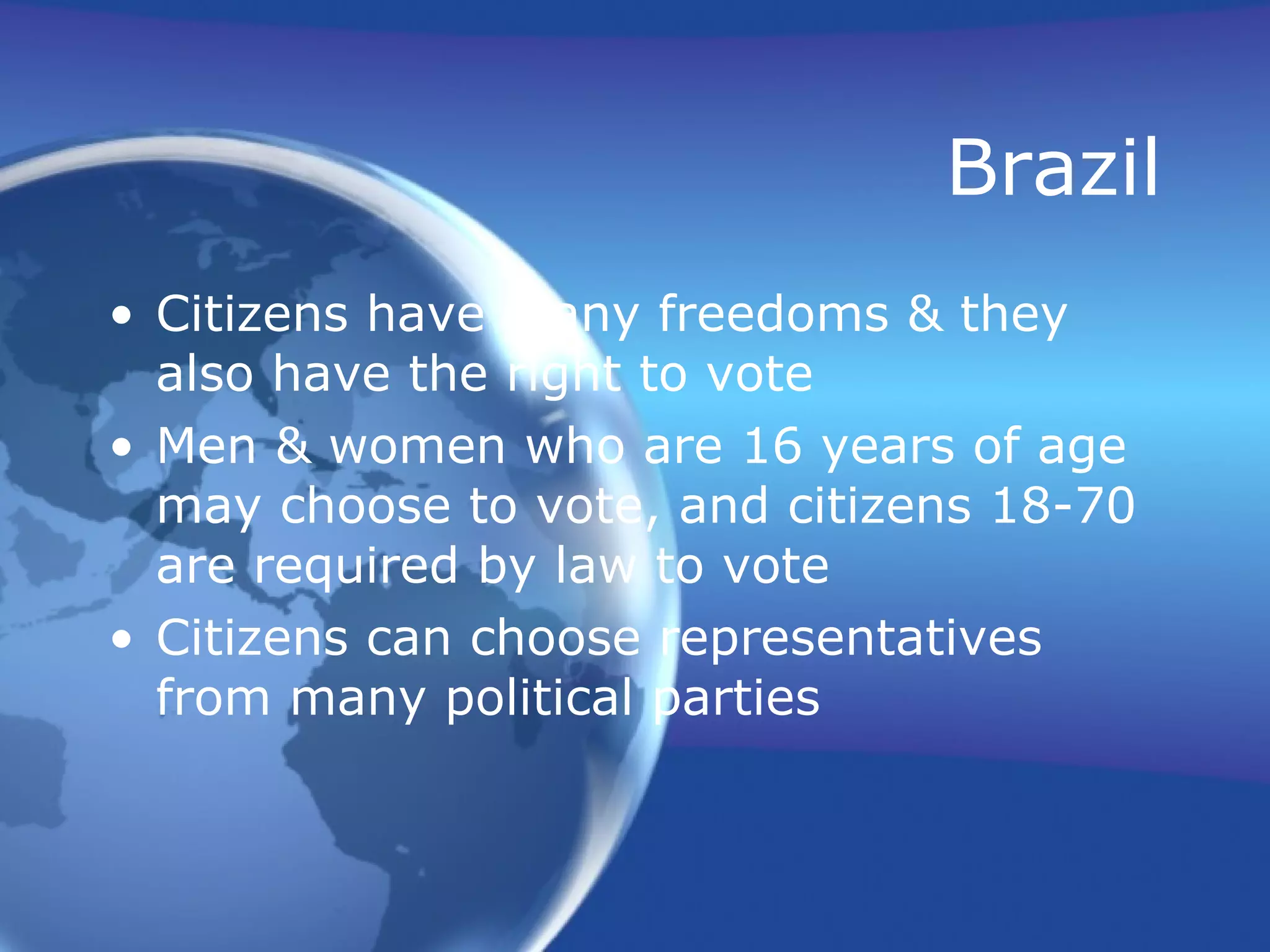 Brazil mexicocubagovernments | PPT | Elections | Politics