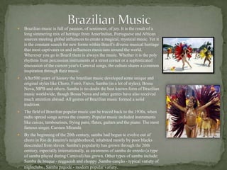 Brazil’s music history 141 | PPTX
