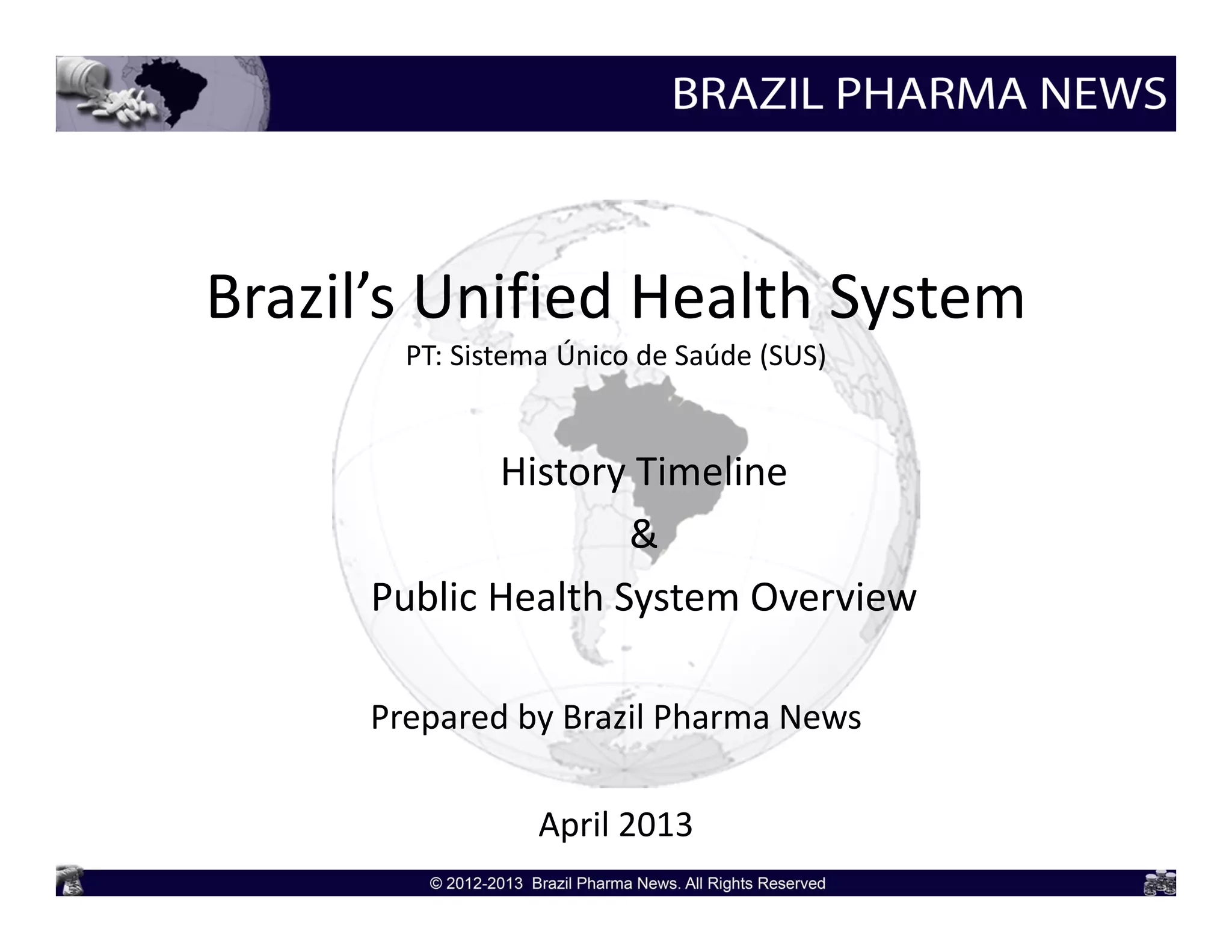 Overview of Brazil's Unified Health System (SUS) | PDF