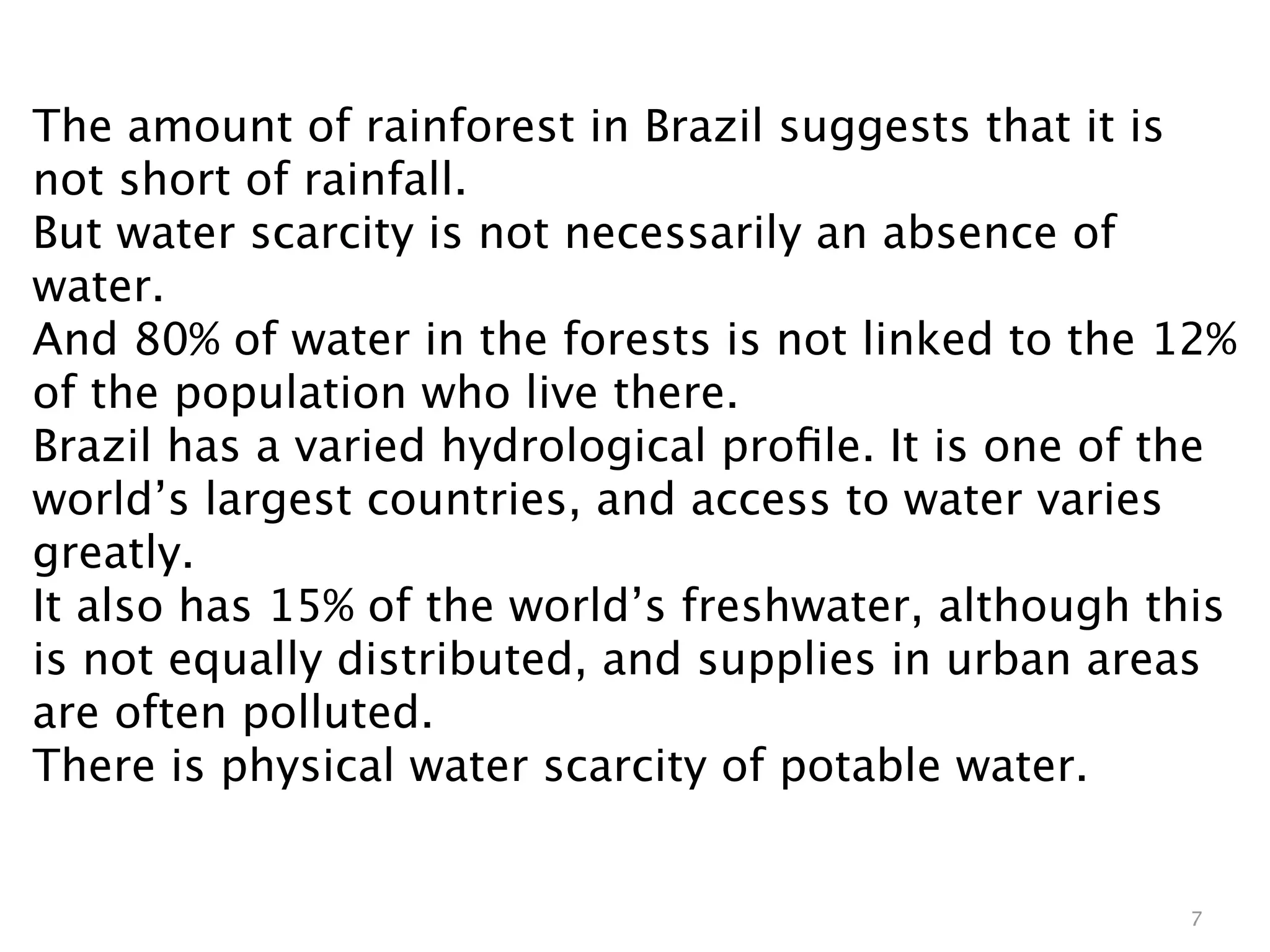Brazil Water Scarcity | KEY
