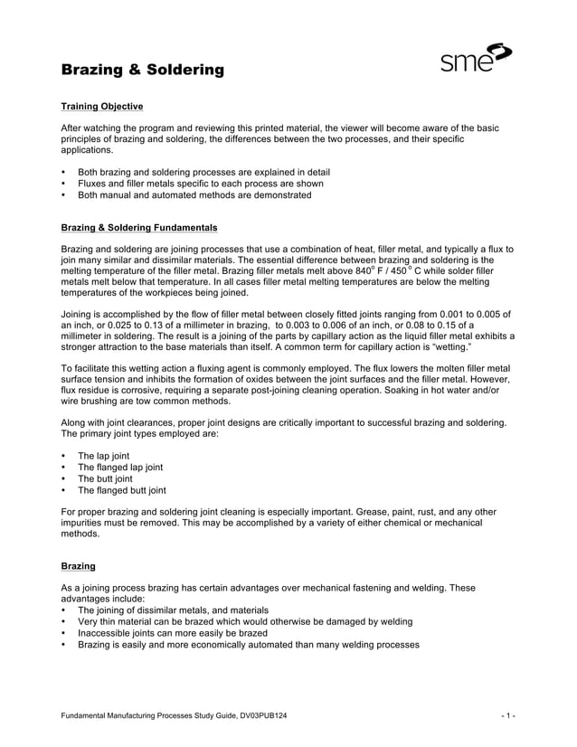 Brazing and soldering | PDF