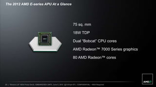 Introducing the 2012 AMD E-Series APU | PPTX