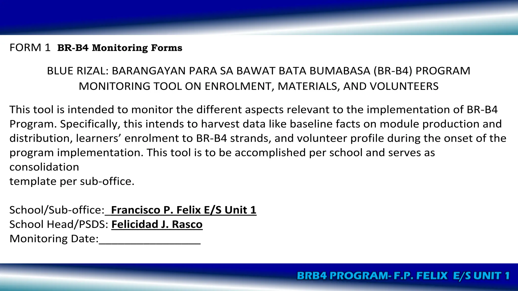 BLUE RIZAL BARANGAYAN BAWAT BATA BUMABASA | PPTX