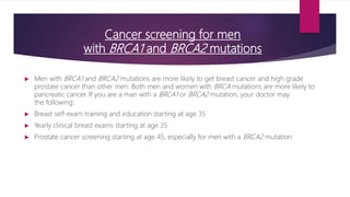 Brca2 mutation and their influence to cancer | PPTX