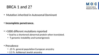 BRCA syndrome what gynecologist should know? | PPTX