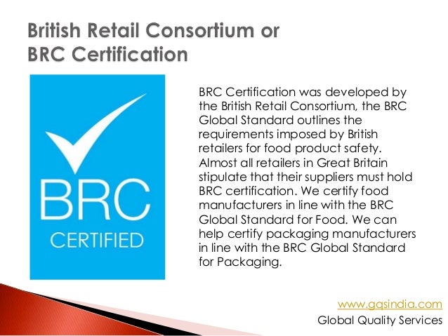 ISO Certification on BRC