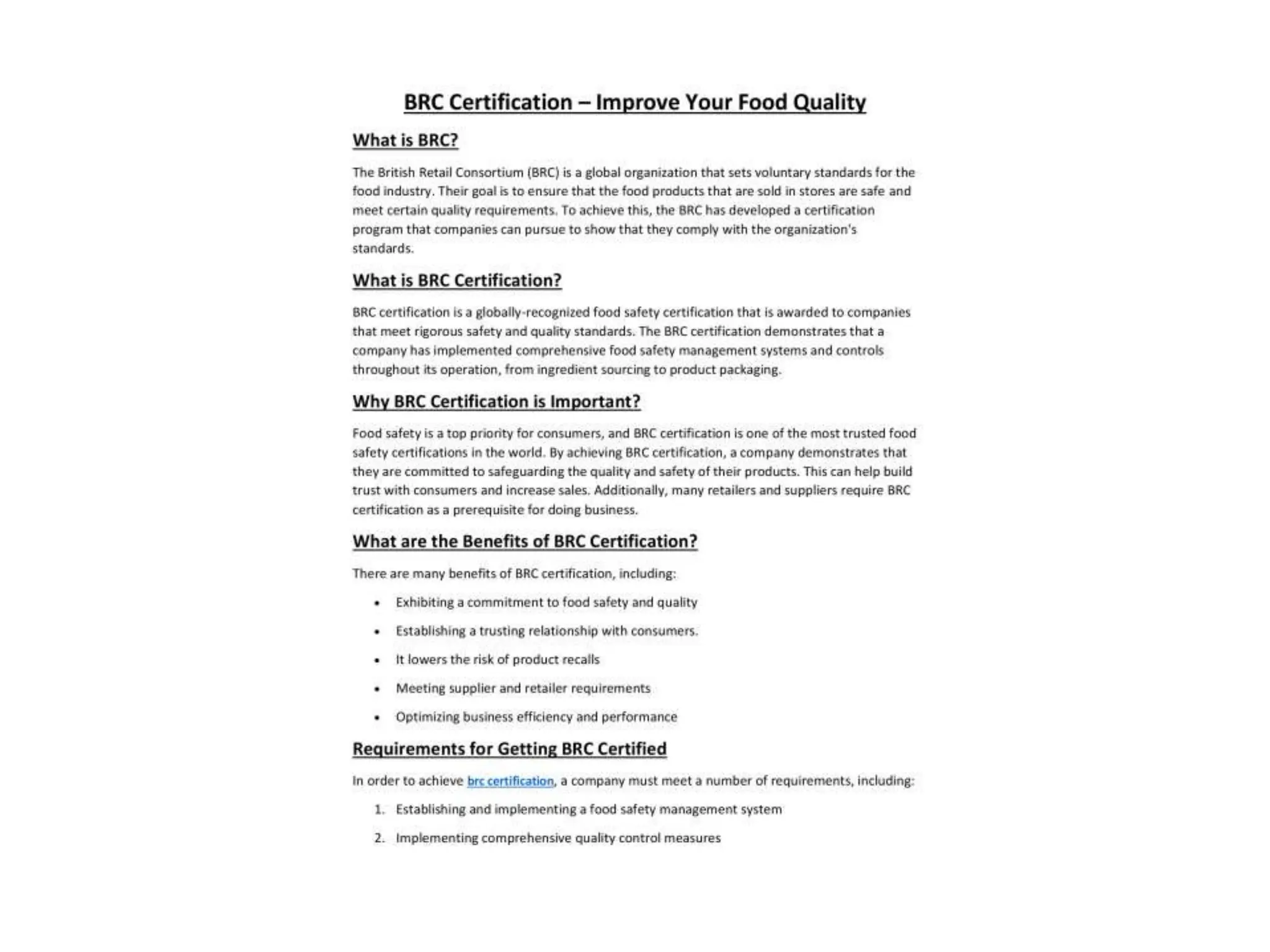 ABOUT BRC CERTIFICATION IAS – The outstanding BRC Certification Body in ...