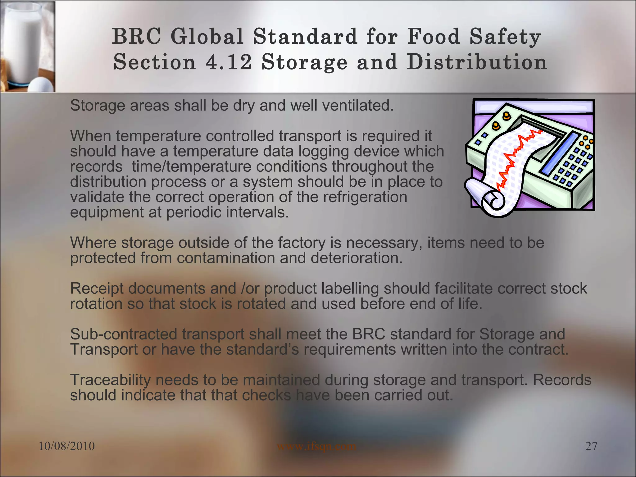 BRC global standard for food safety short training guide | PPT