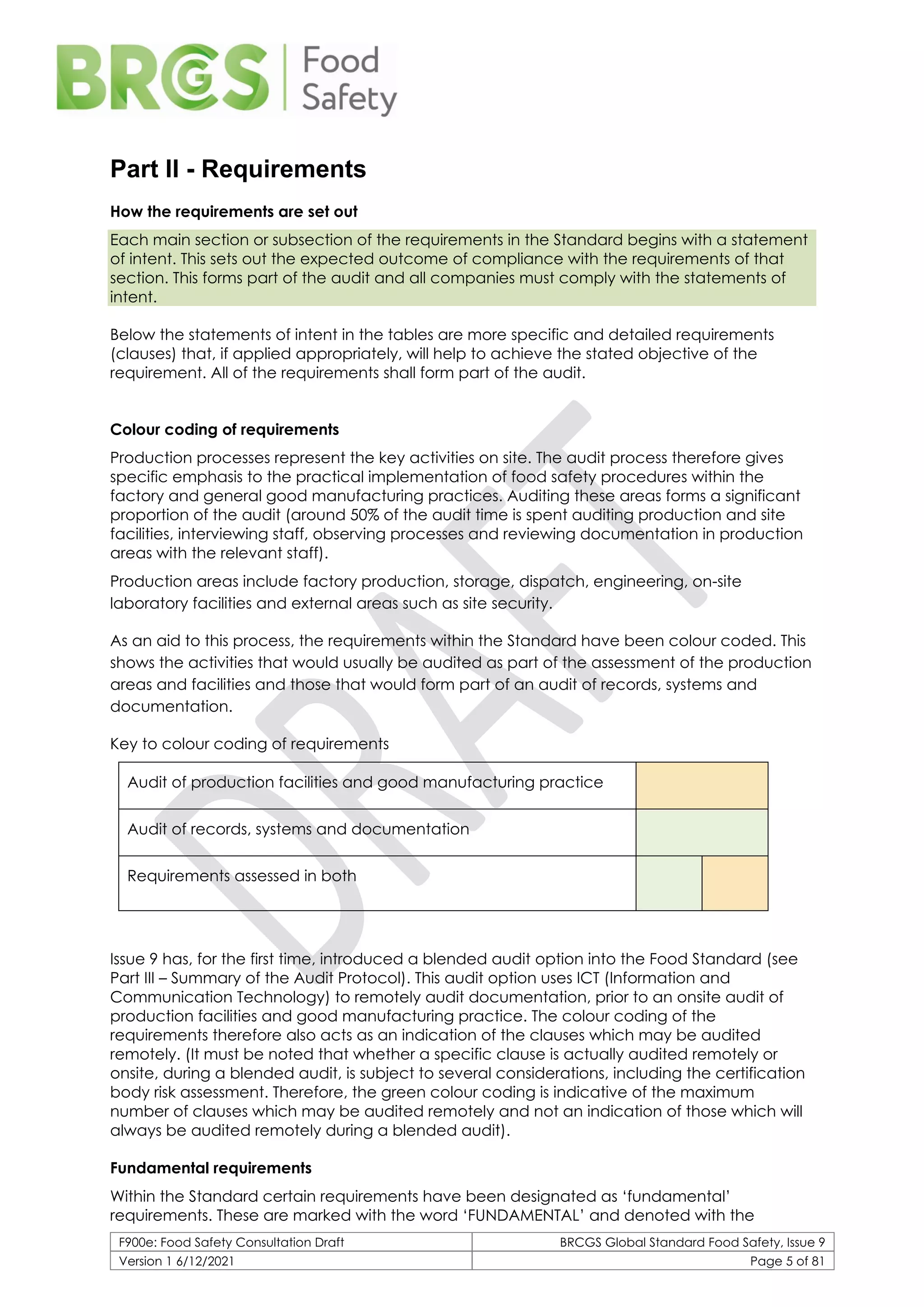 BRCGS for Food Safety - issue 9 (Draft).pdf