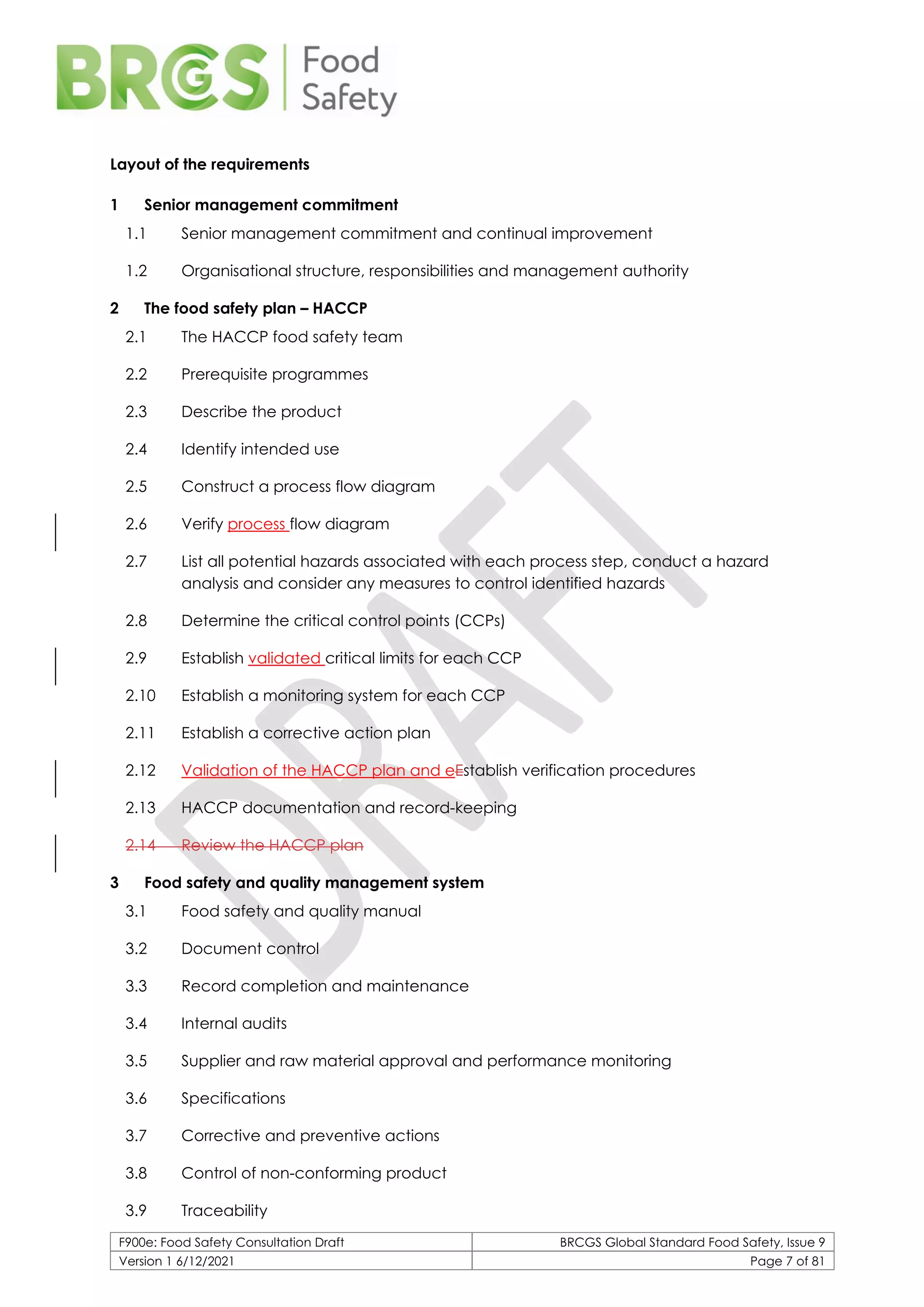 BRCGS for Food Safety - issue 9 (Draft).pdf