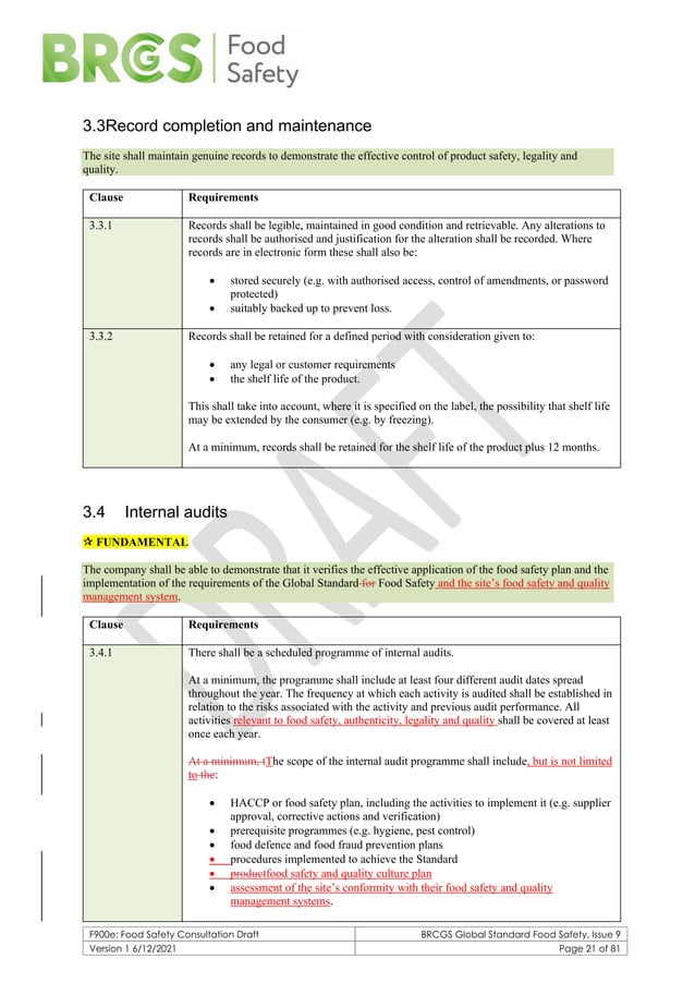 BRCGS for Food Safety - issue 9 (Draft).pdf | Business Accounting ...