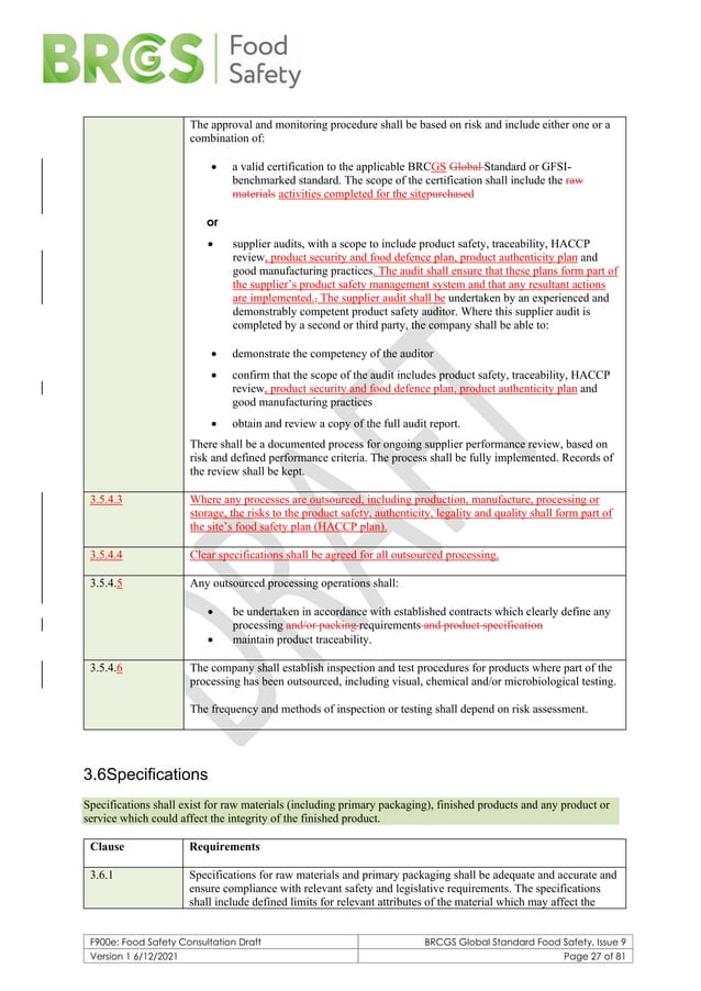BRCGS for Food Safety - issue 9 (Draft).pdf | Business Accounting ...