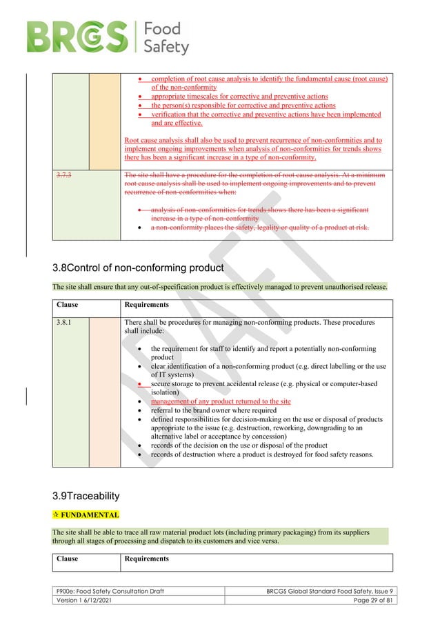 BRCGS for Food Safety - issue 9 (Draft).pdf | Business Accounting ...