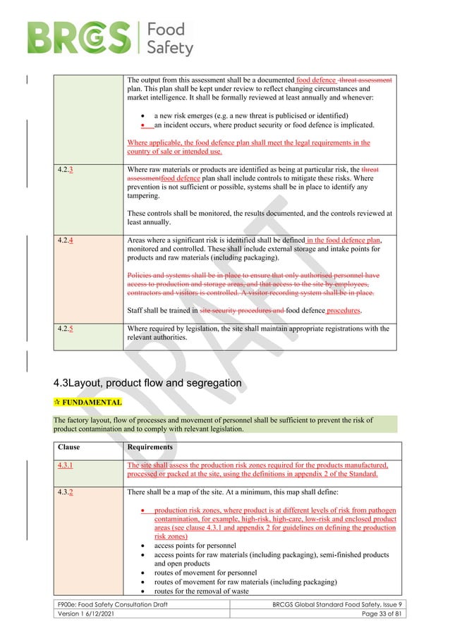 BRCGS for Food Safety - issue 9 (Draft).pdf | Business Accounting ...