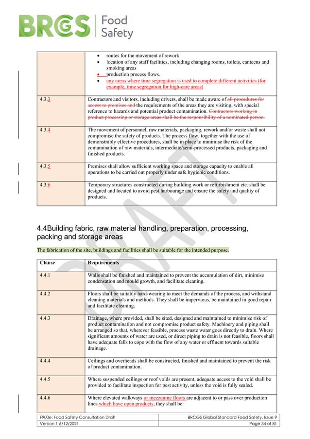 BRCGS for Food Safety - issue 9 (Draft).pdf | Business Accounting ...