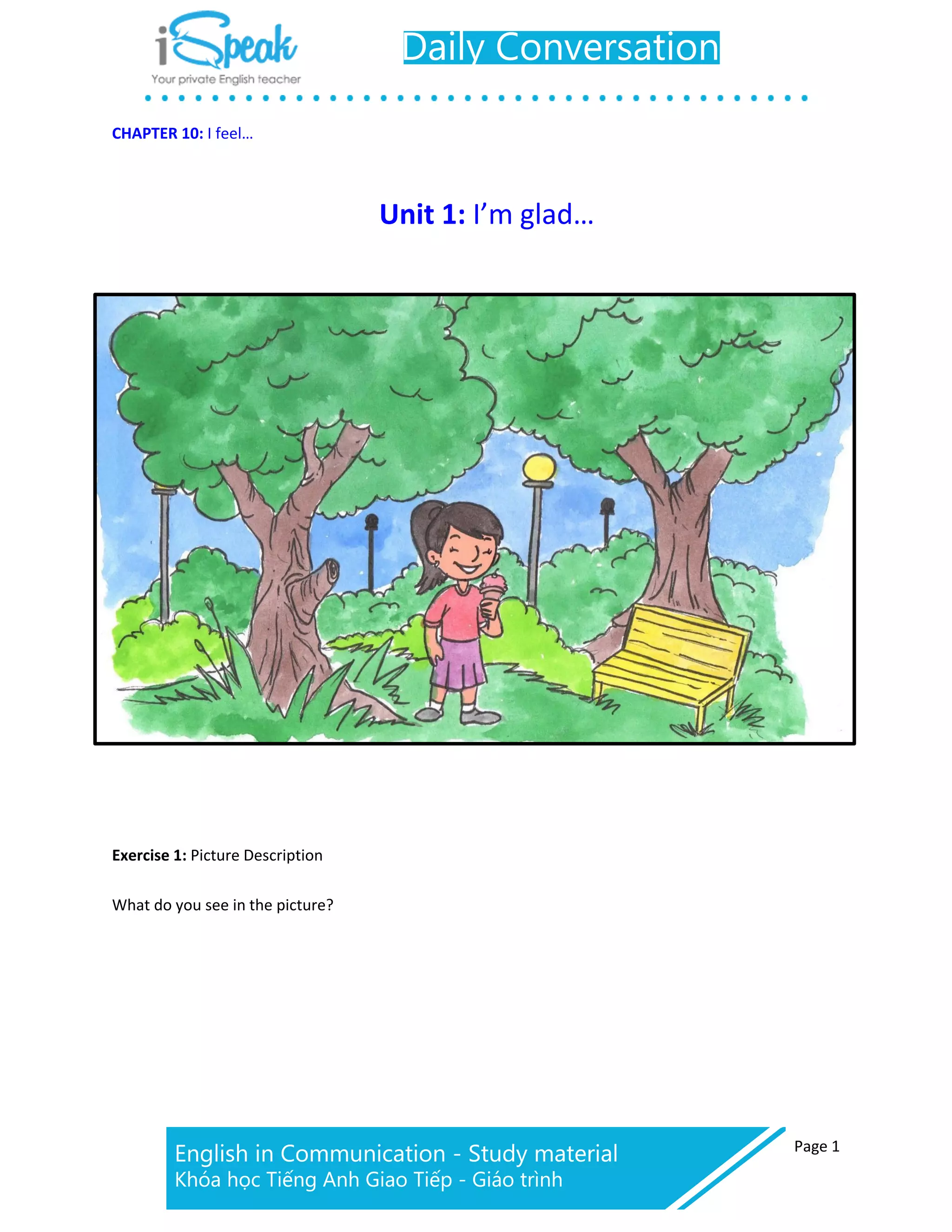 Chapter 10 unit 1. i'm glad... | PDF